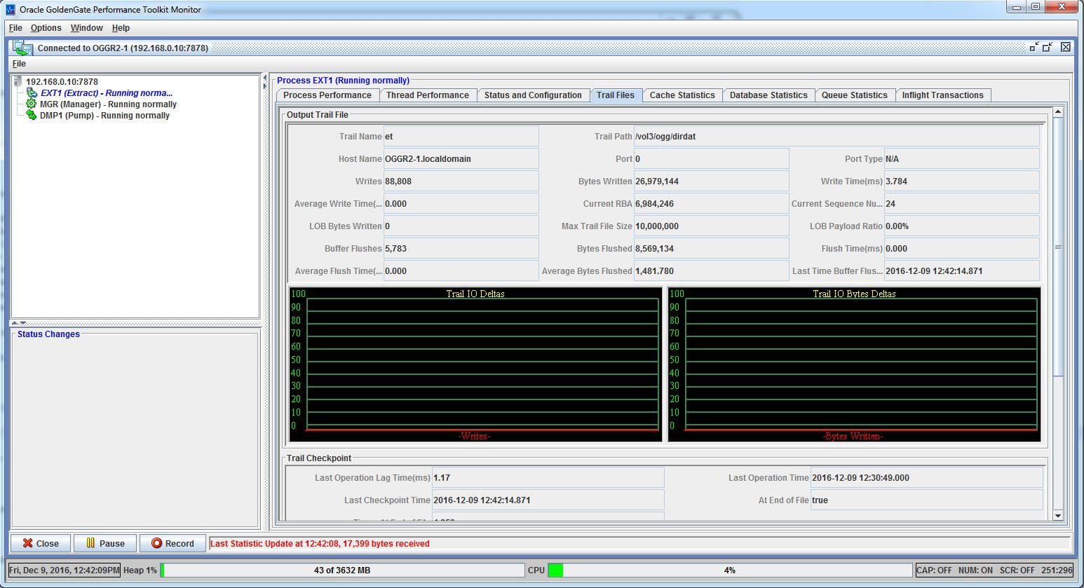 Oracle GoldenGate 12.2 New Feature - Performance Toolkit Monitor ... Oracle GoldenGate 12.2 New Feature - Performance Toolkit Monitor ...