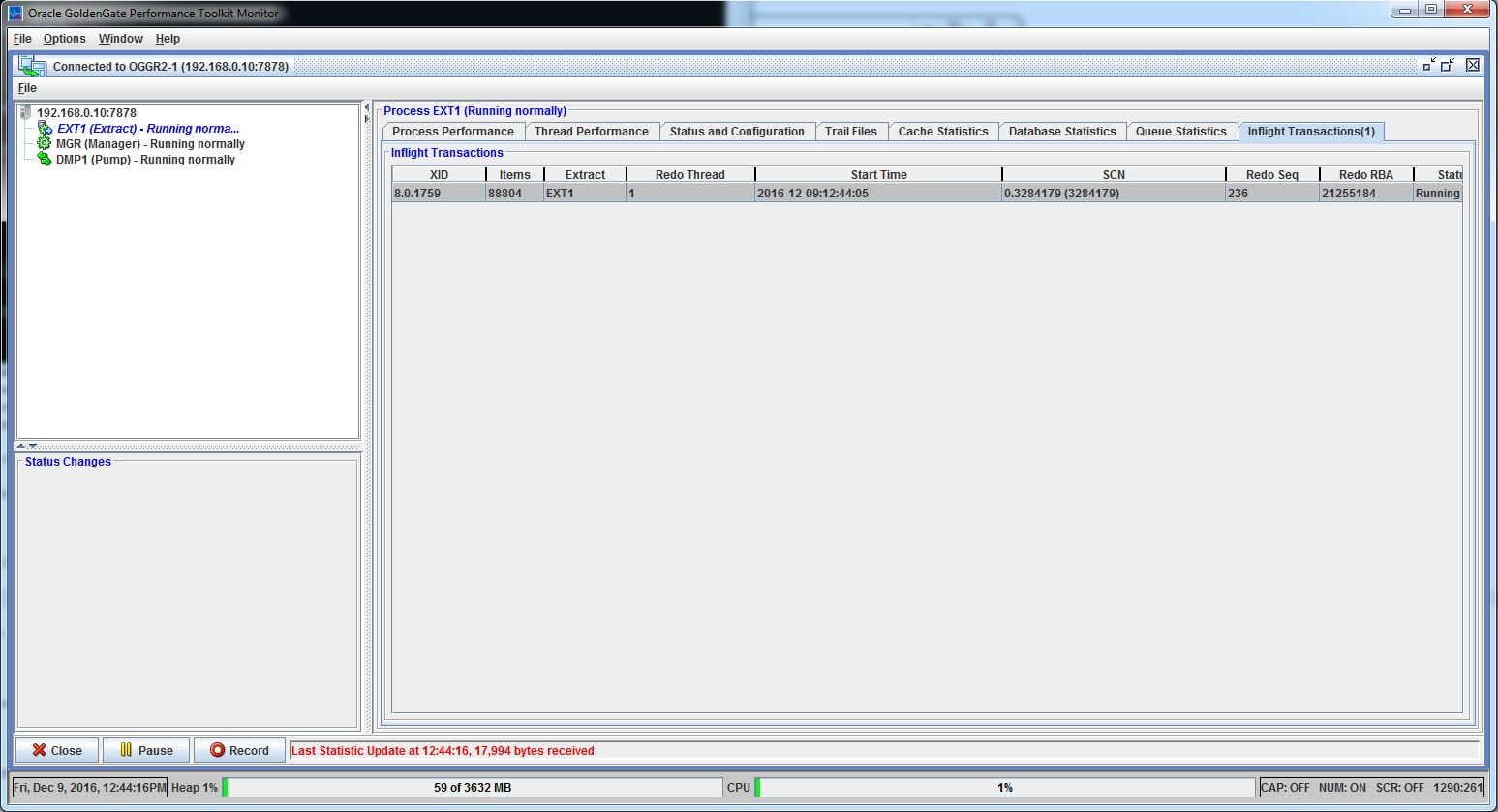 Oracle GoldenGate 12.2 New Feature - Performance Toolkit Monitor ... Oracle GoldenGate 12.2 New Feature - Performance Toolkit Monitor ...