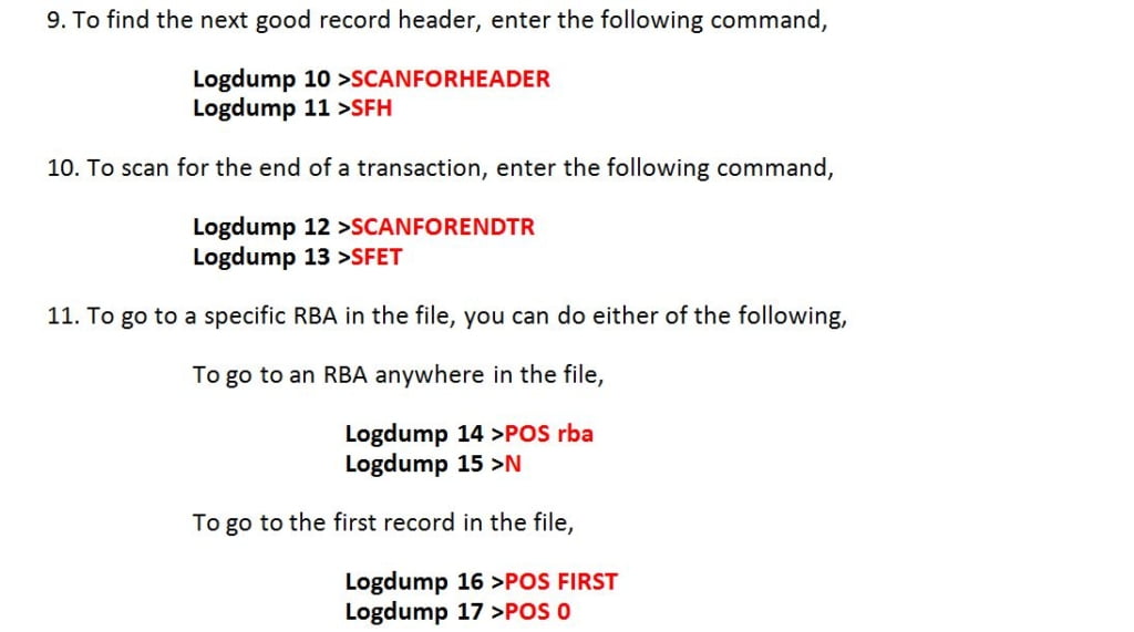 Oracle GoldenGate Logdump - ORACLE-SCN