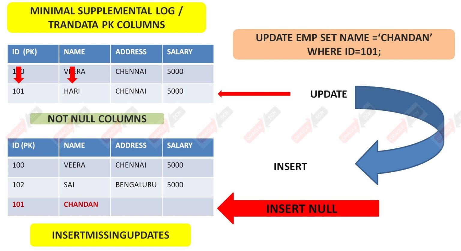 ORA-1400 Cannot Insert NULL in to a NOT NULL column - ORACLE-SCN