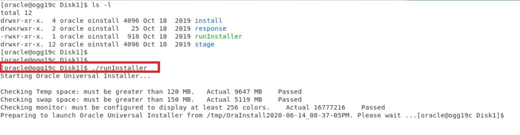 Installation Of Oracle Goldengate 19c For Oracle Database 19c On Rhel 7 Oracle Scn