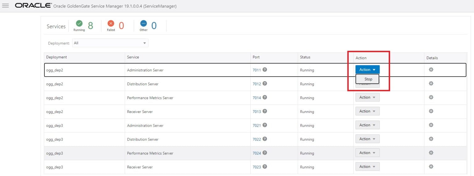 OGG Microservices - How to Remove a Deployment - ORACLE-SCN