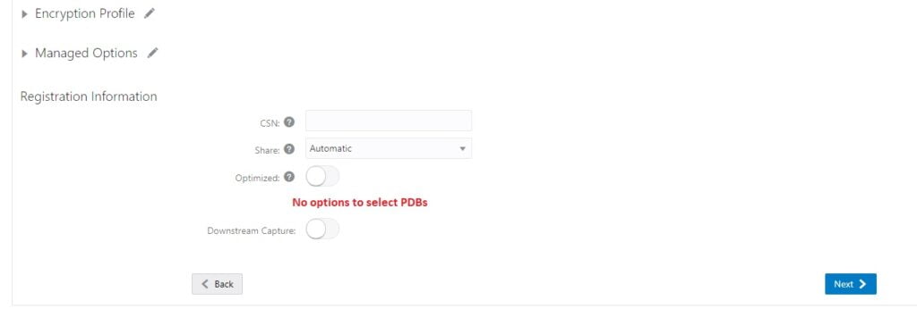Ogg Microservices Issue In Registering Integrated Extract No Pdbs Listed Oracle Scn