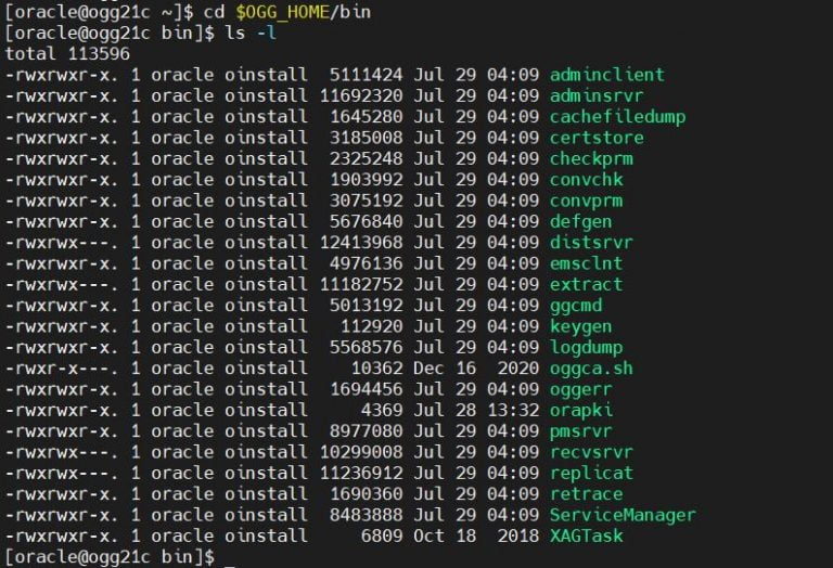 Oracle Goldengate 21c Microservices Installation Oracle Scn