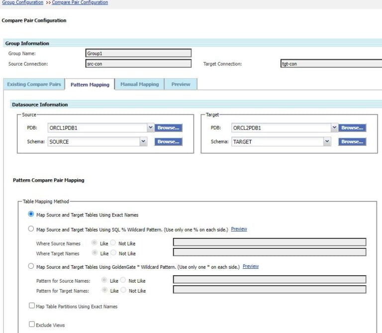 Oracle Goldengate Veridata Comparing Data Between Tables Oracle Scn