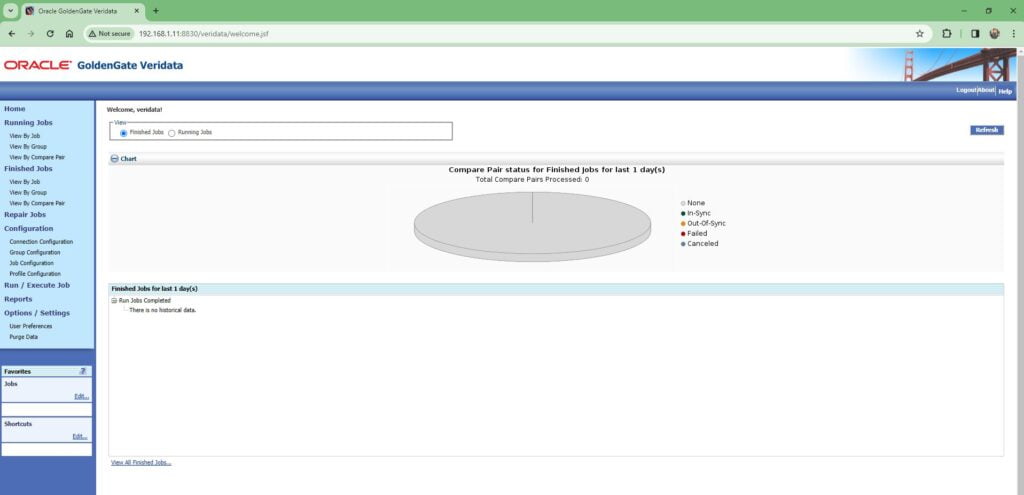 Oracle GoldenGate Veridata - Comparing data between Tables - ORACLE-SCN