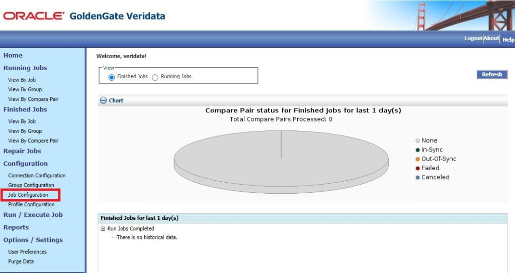 Oracle GoldenGate Veridata - Comparing data between Tables - ORACLE-SCN
