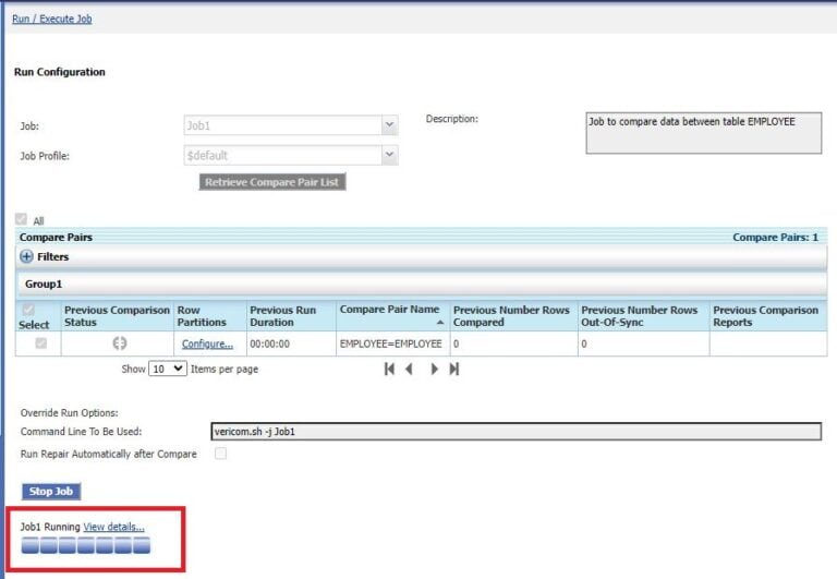 Oracle Goldengate Veridata Comparing Data Between Tables Oracle Scn