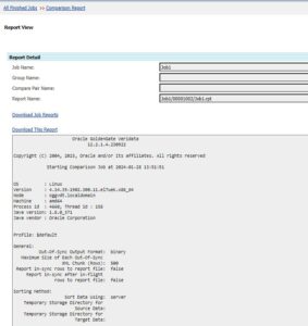 Oracle GoldenGate Veridata - Comparing data between Tables - ORACLE-SCN