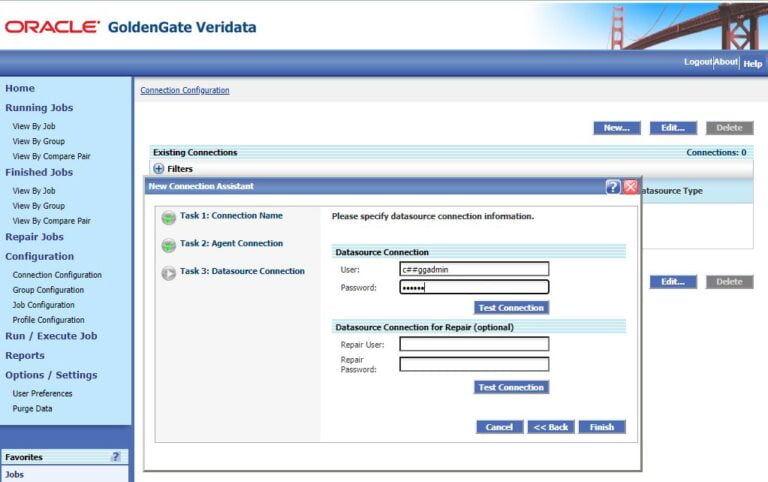Oracle GoldenGate Veridata - Comparing data between Tables - ORACLE-SCN