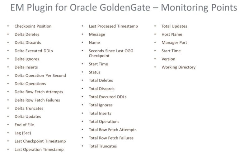 What is Enterprise Manager Plugin for Oracle GoldenGate? - ORACLE-SCN