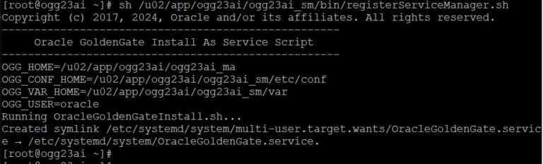 Oracle Goldengate 23ai Microservices Installation Oracle Scn