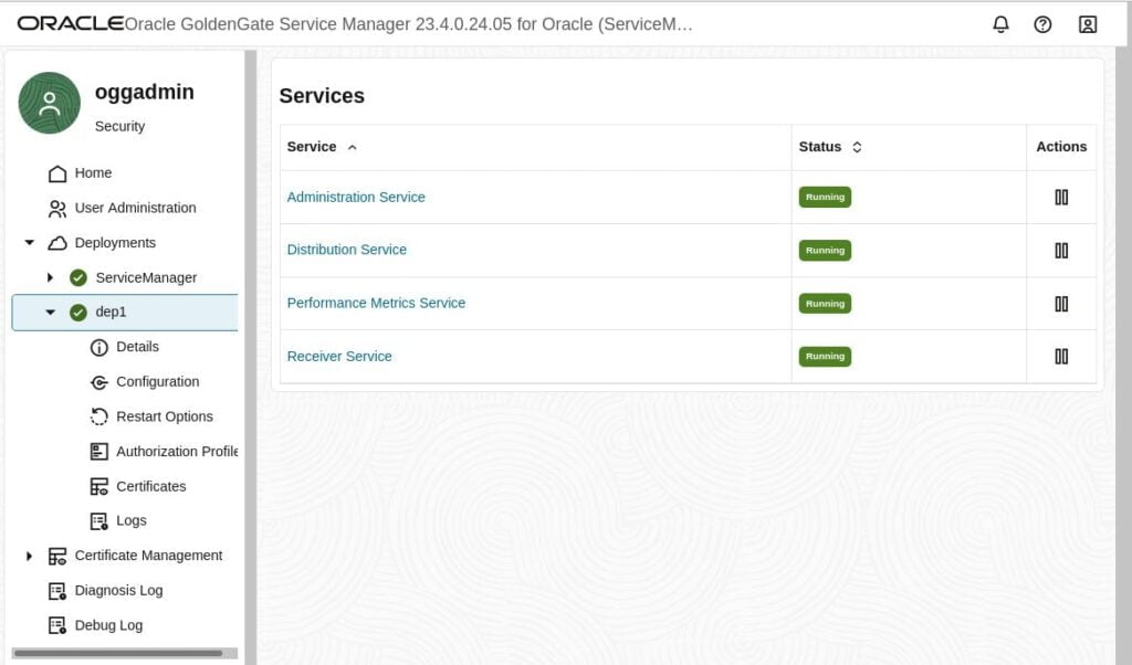Oracle Goldengate 23ai Microservices Installation Oracle Scn