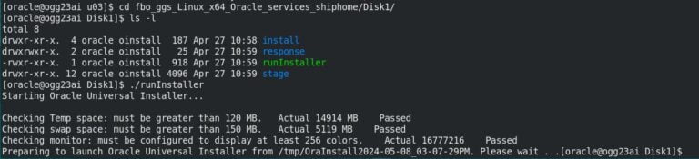 Oracle Goldengate 23ai Microservices Installation Oracle Scn