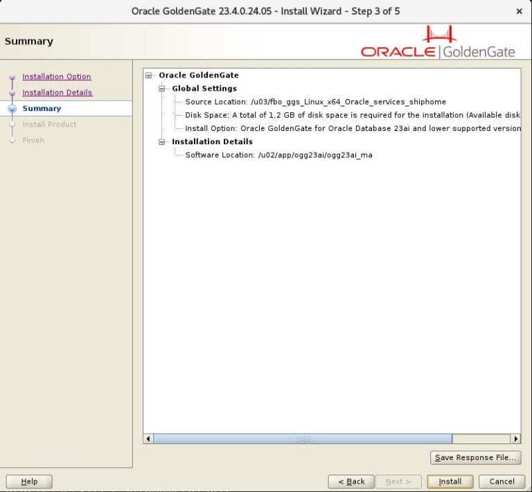 Oracle Goldengate 23ai Microservices Installation Oracle Scn