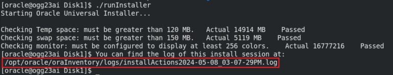 Oracle Goldengate 23ai Microservices Installation Oracle Scn