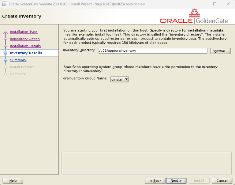 Oracle GoldenGate Veridata 23c Installation - ORACLE-SCN