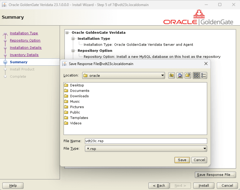 Oracle GoldenGate Veridata 23c Installation - ORACLE-SCN