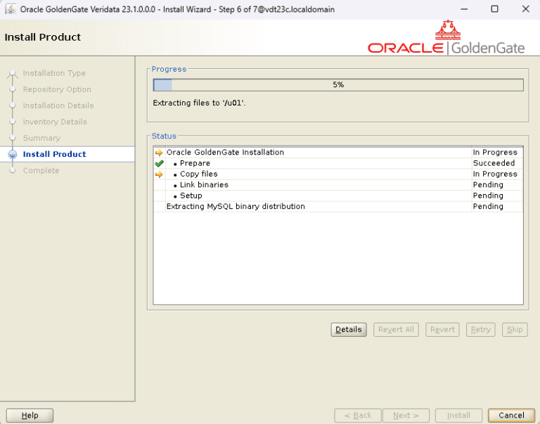 Oracle GoldenGate Veridata 23c Installation - ORACLE-SCN