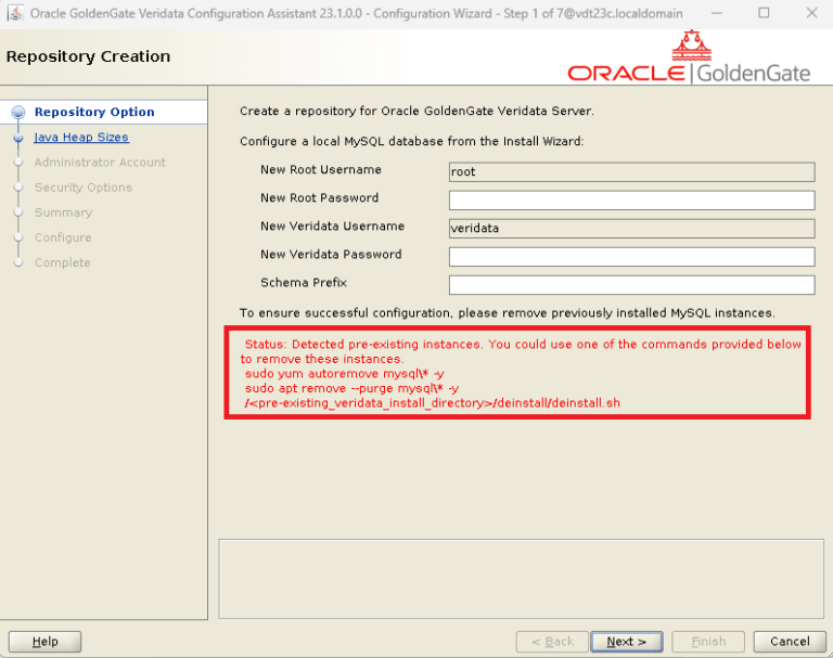 Oracle GoldenGate Veridata 23c Installation - ORACLE-SCN