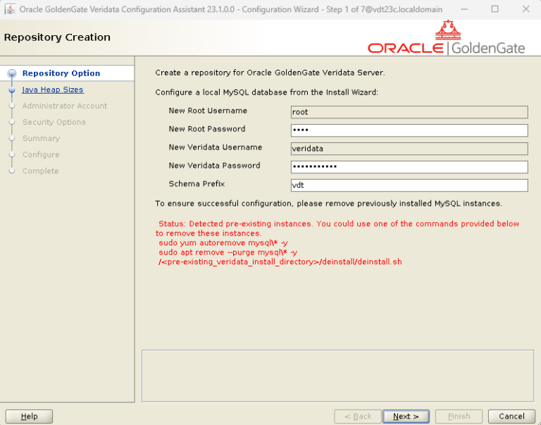 Oracle GoldenGate Veridata 23c Installation - ORACLE-SCN