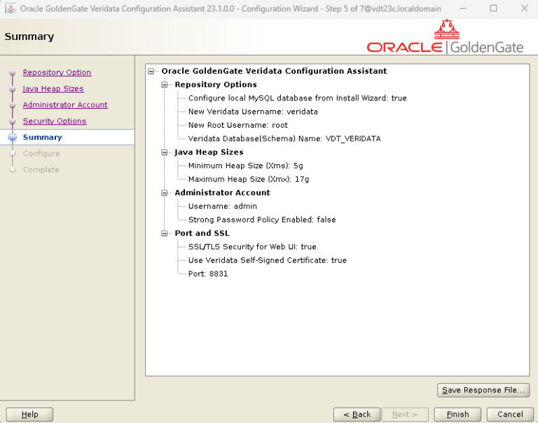Oracle GoldenGate Veridata 23c Installation - ORACLE-SCN