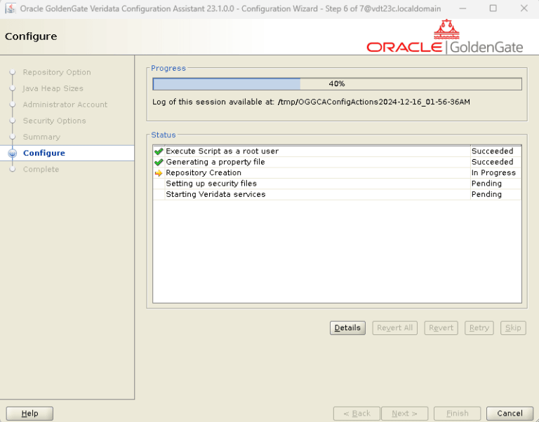 Oracle GoldenGate Veridata 23c Installation - ORACLE-SCN