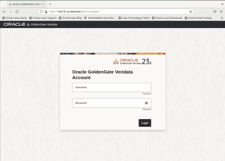 Oracle GoldenGate Veridata 23c Installation - ORACLE-SCN